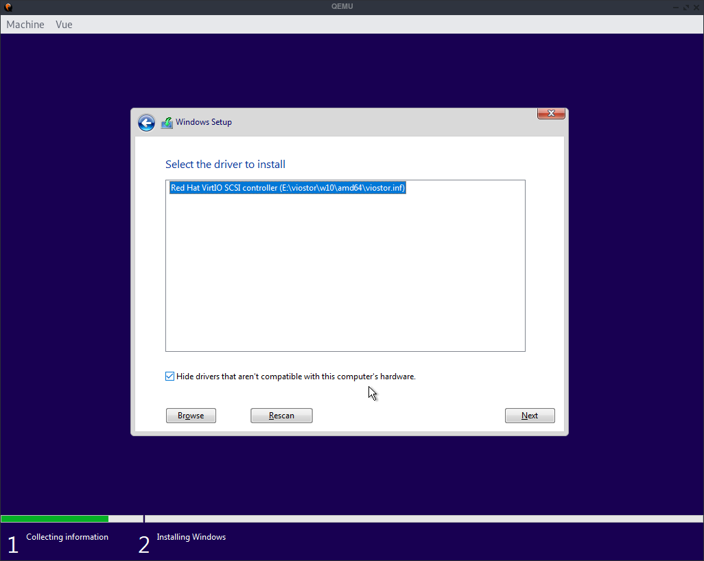 KVM | Creating a Windows 10 Virtual Machine
